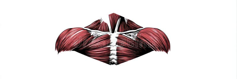 Floating Red Muscle Illustration on a White Background Showcasing ...