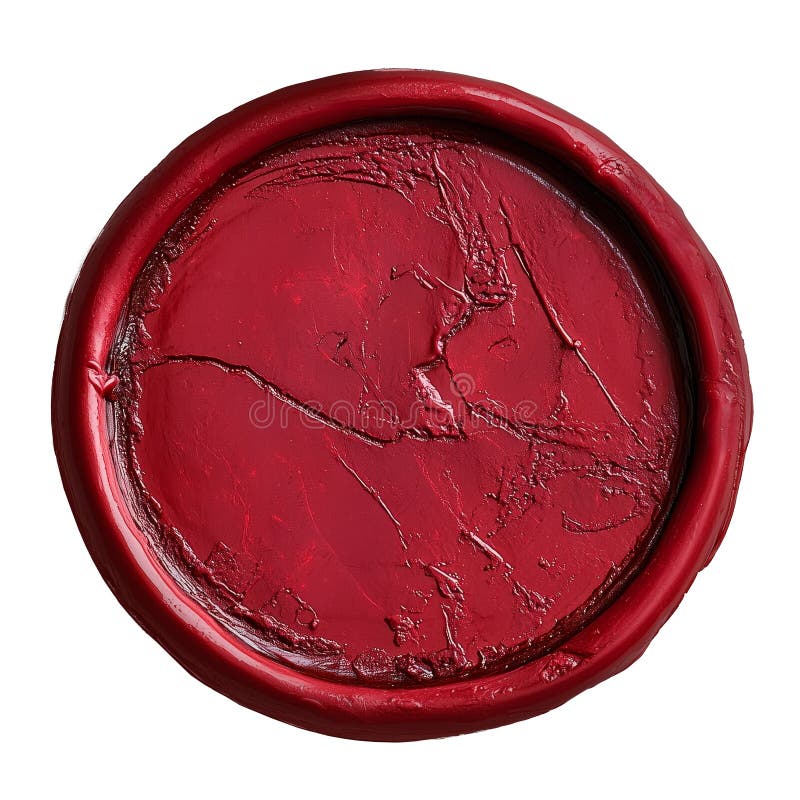 Detailed Red Wax Seal Visible Cracks Texture Symbolizing Tradition ...