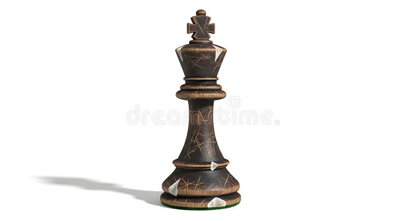 Detailed Render of a King Chess Piece Showing Texture and Detail ...