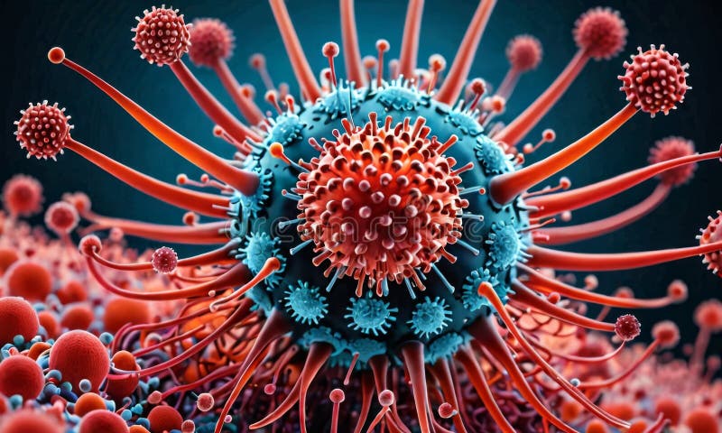 Detailed Render of Viral Particles Stock Photo - Image of biochemistry ...