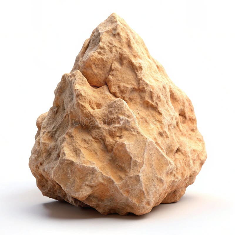 Detailed Rendering of Desert Rock Stock Illustration - Illustration of ...