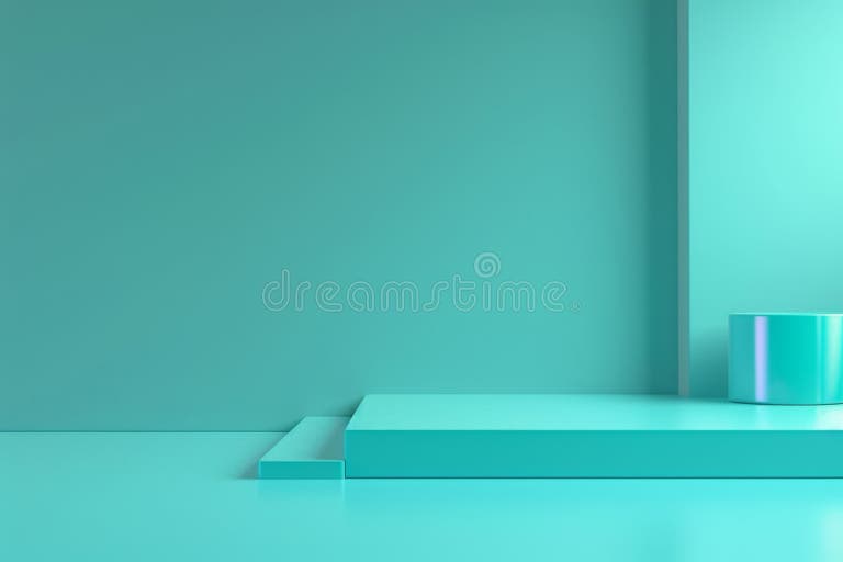 Detailed Rendering of an Empty Modern Room with a Large Grey Wall and ...