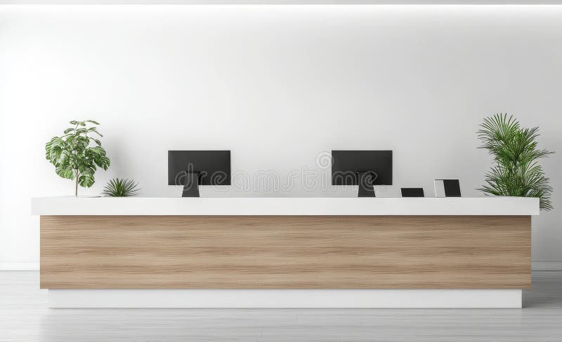 Detailed Rendering of a Modern Kitchen Counter with Plant Decorations ...