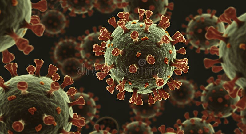Close-up Coronavirus Rendering Shows Microscopic View of Virus Cells ...
