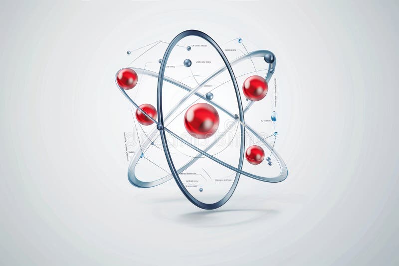 Detailed Representation of an Atom with Electrons and Neutrons Stock ...