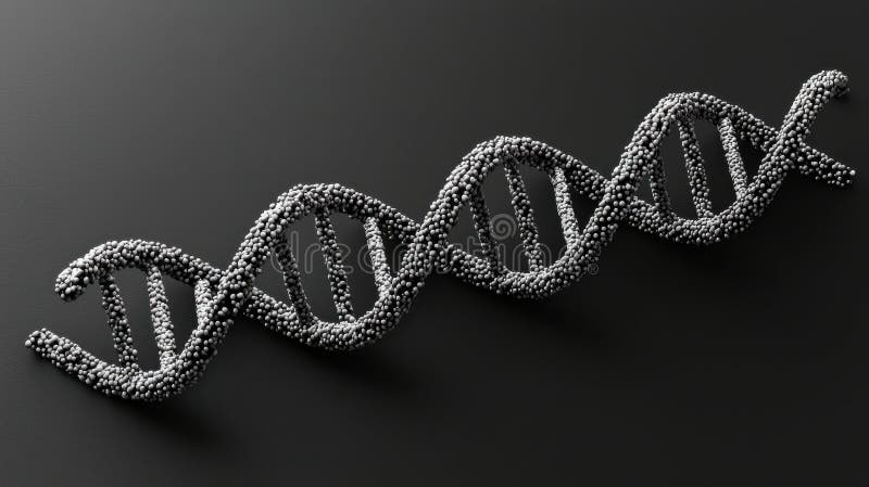 Detailed Representation of a Dna Molecule Showcasing Its Structure and ...
