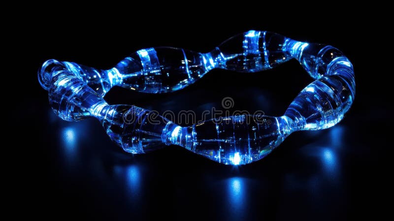 A Detailed Representation of a DNA Strand Shines with Bright Blue ...