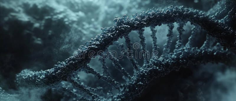 A Detailed Representation of DNA Strands Illustrating the Complexity of ...
