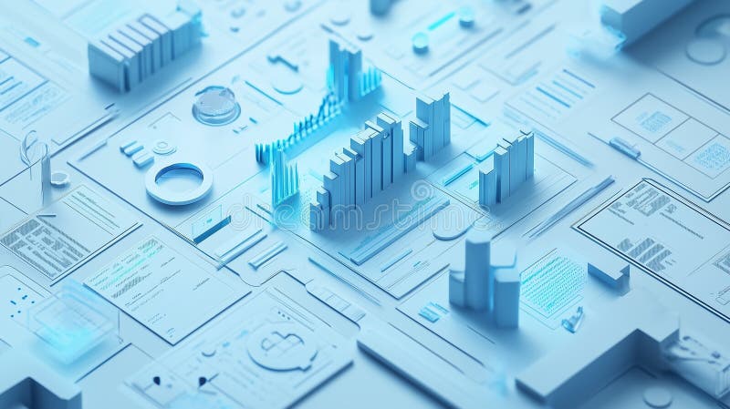Three-dimensional Data Visualization Showcasing Architectural Models ...