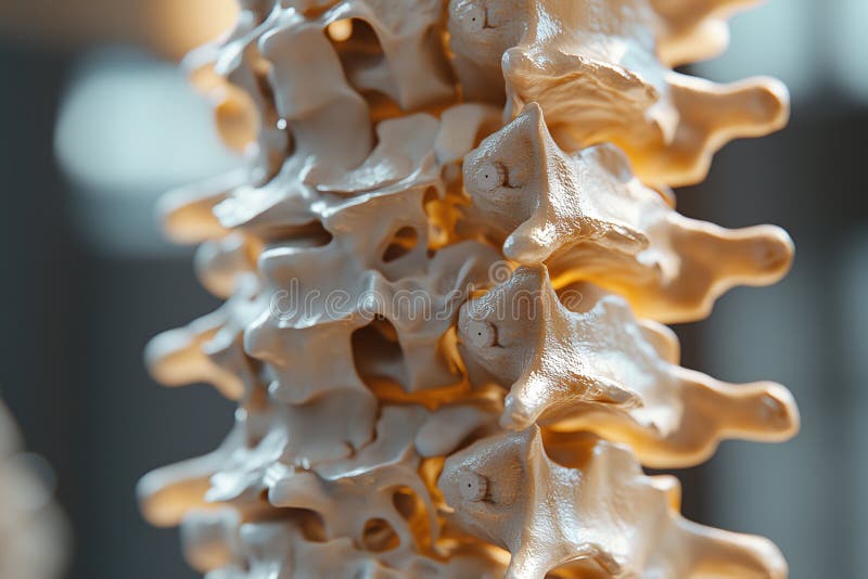 Detailed Representation of the Human Vertebral Column in 3D, Showcasing ...