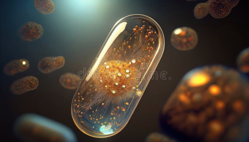 Detailed Representation of Microscopic Cellular Activity Stock Photo ...