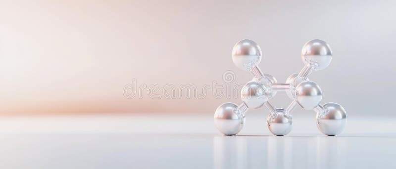 Detailed Representation of Silver Molecular Structure with Smooth ...