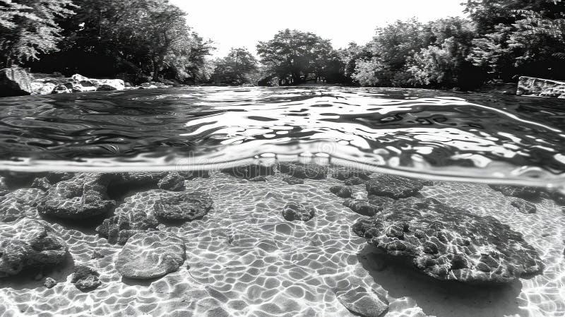 Detailed Ripples and Caustic Light Effects Realistic Transparent Water ...