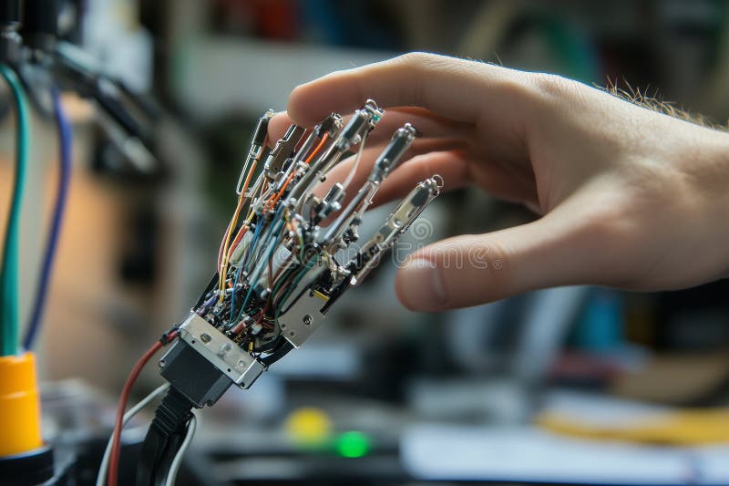 A Detailed Robotic Hand Showcasing Advanced Mechanics and Innovative ...