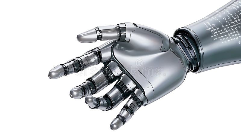 Detailed Robotic Mechanical Hand Stock Illustration - Illustration of ...