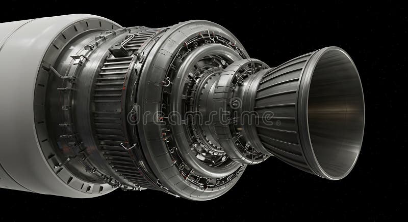 Detailed Rocket Engine Close-up Showcasing Advanced Technology and ...