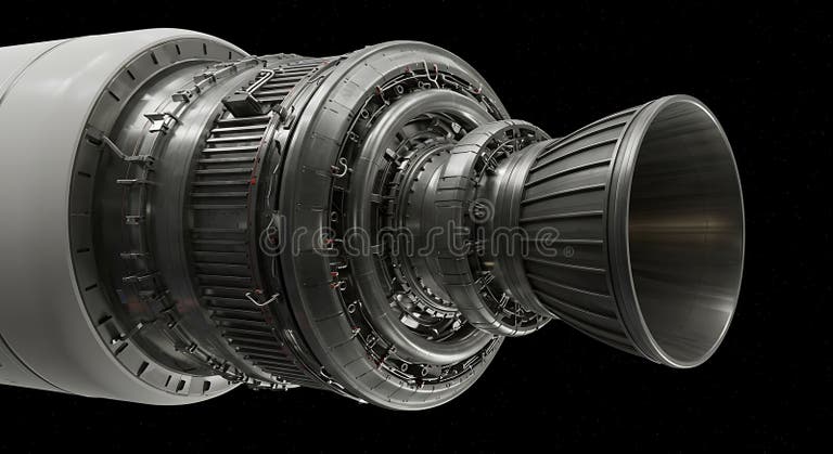 Detailed Rocket Engine Close-up Showcasing Advanced Technology and ...