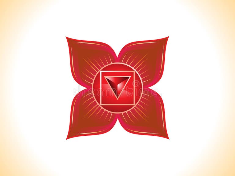 Detailed root chakra stock vector. Illustration of collection - 55181220