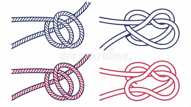 Rope Knot Illustrations Vector, Nautical Design for Knots and Tying ...