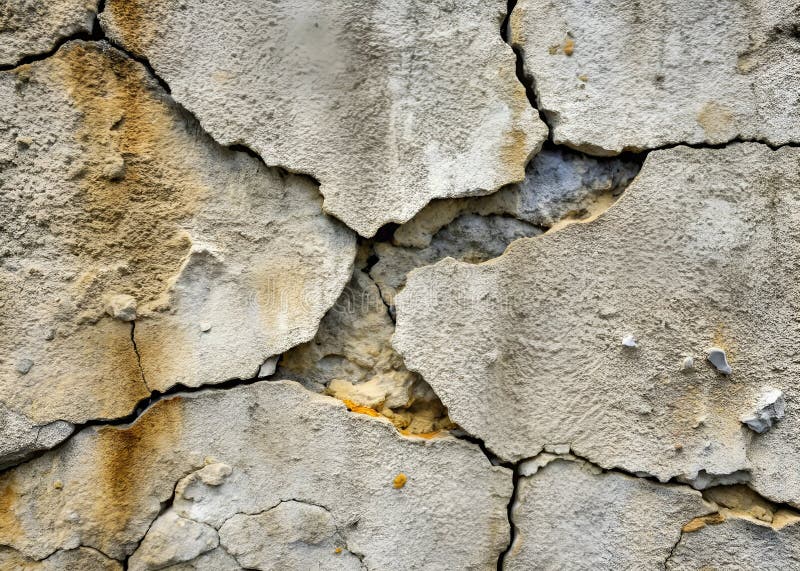 Cracked Aged Concrete Masonry Pattern Stock Illustration - Illustration ...