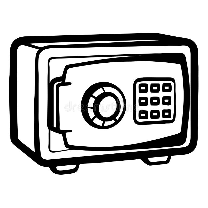 Detailed Safe Design Vector Graphic for Home Security and Financial ...