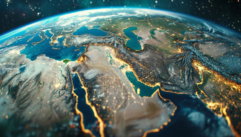 Detailed Satellite Image Earth S Physical Features Revealed in Global ...