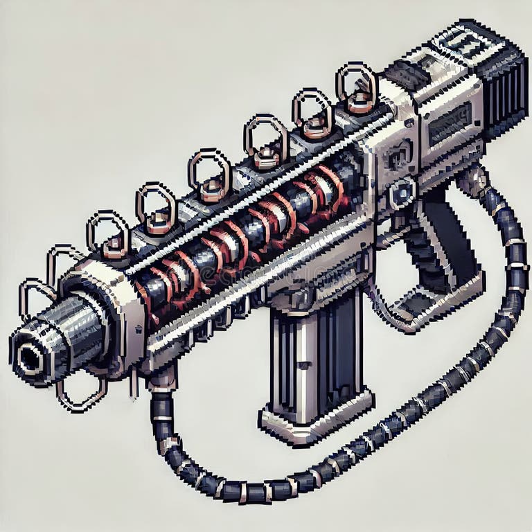 Advanced Pixel Plasma Rifle Stock Illustration - Illustration of epic ...