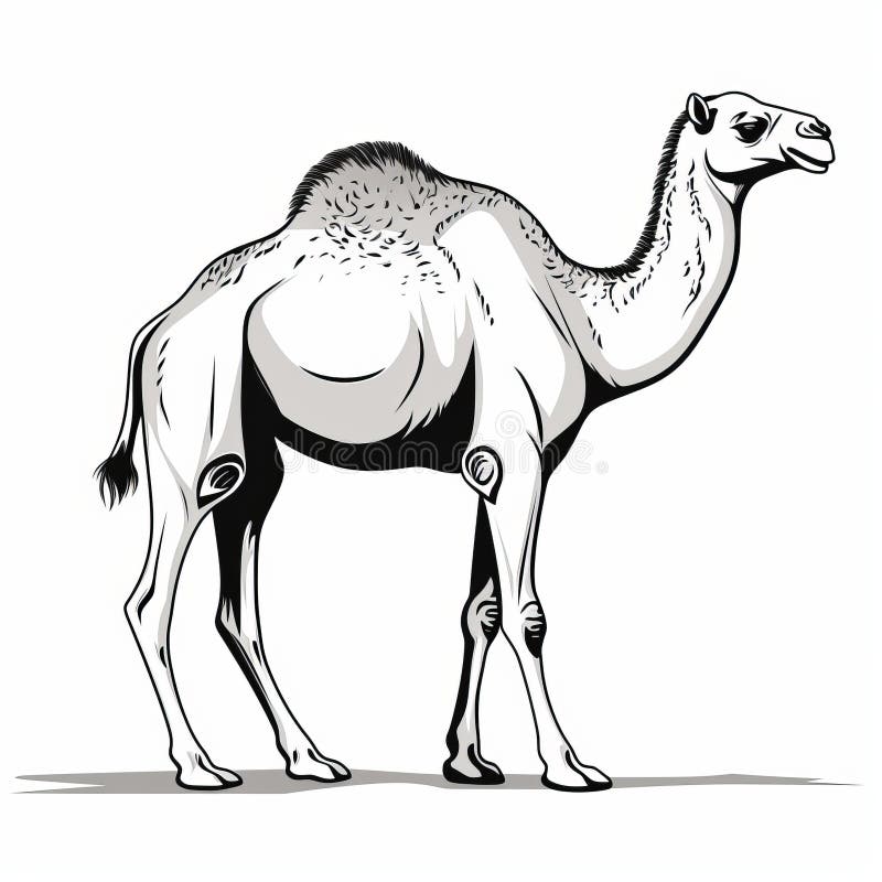Detailed Camel Silhouette Vector Illustration for Svg Cutout Shape ...