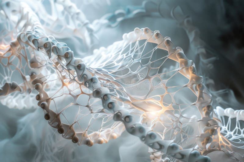 Intricate Structure of DNA Helix with Glowing Elements - Scientific ...