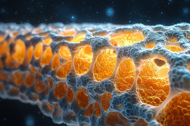 A Detailed Scientific Illustration of Mesothelium, Highlighting Its ...
