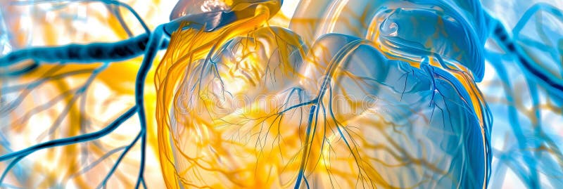 Detailed Scientific Visualization of Two Transparent Hearts with ...