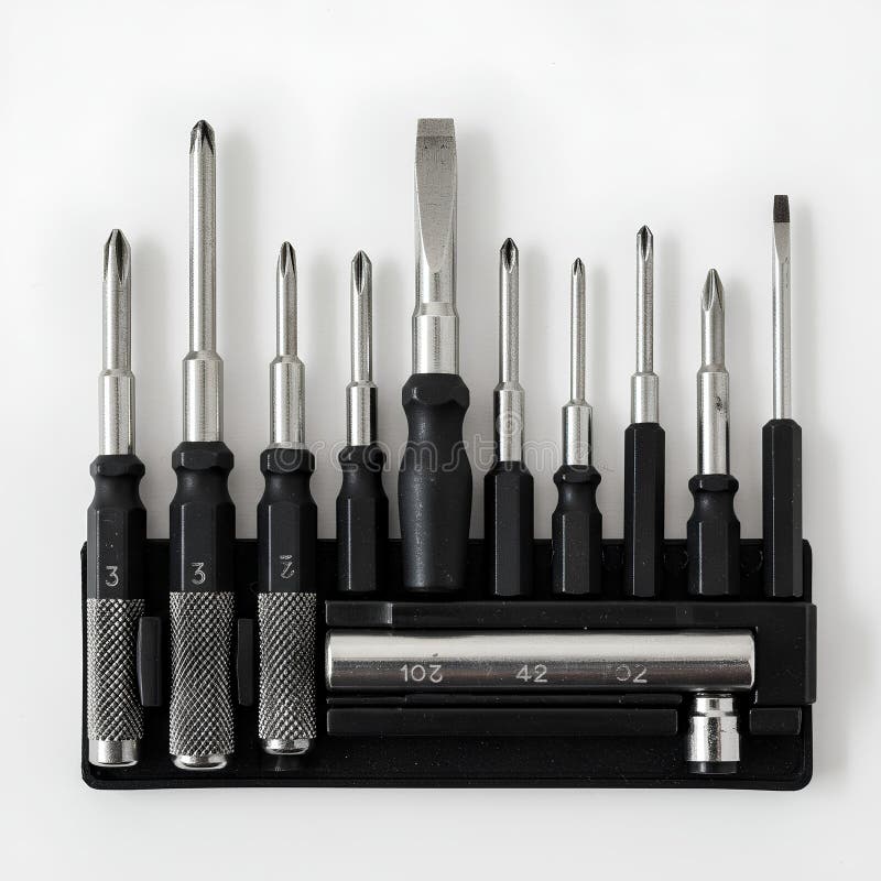 Detailed Screwdriver Set with Various Sizes and Types for Versatile ...