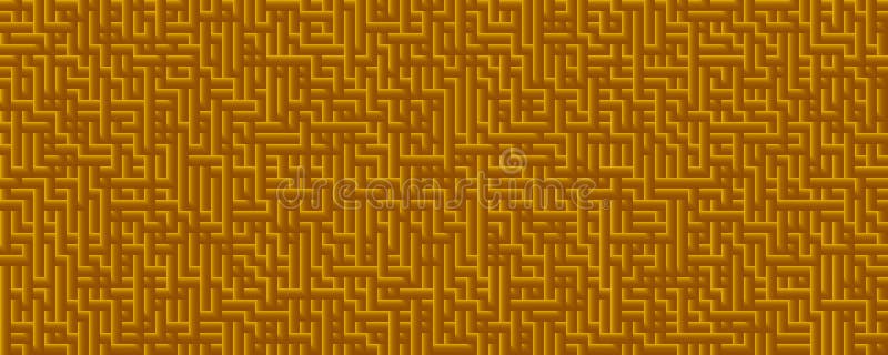 Golden Maze Pattern Background Stock Illustration - Illustration of ...