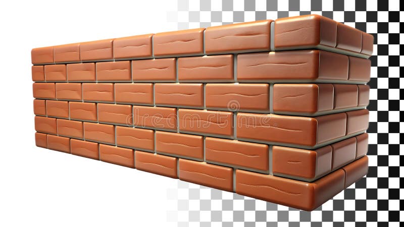 Realistic Red Brick Wall Section, Construction Texture Png Transparent ...
