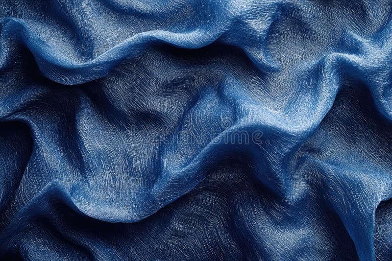 A Detailed Shot of Blue Fabric Texture Stock Photo - Image of cloth ...