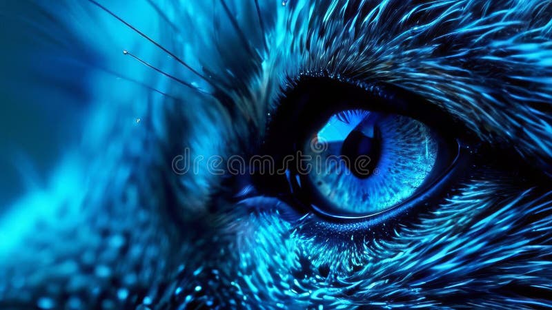 Detailed Shot of Blue Fox Eye Stock Illustration - Illustration of blue ...