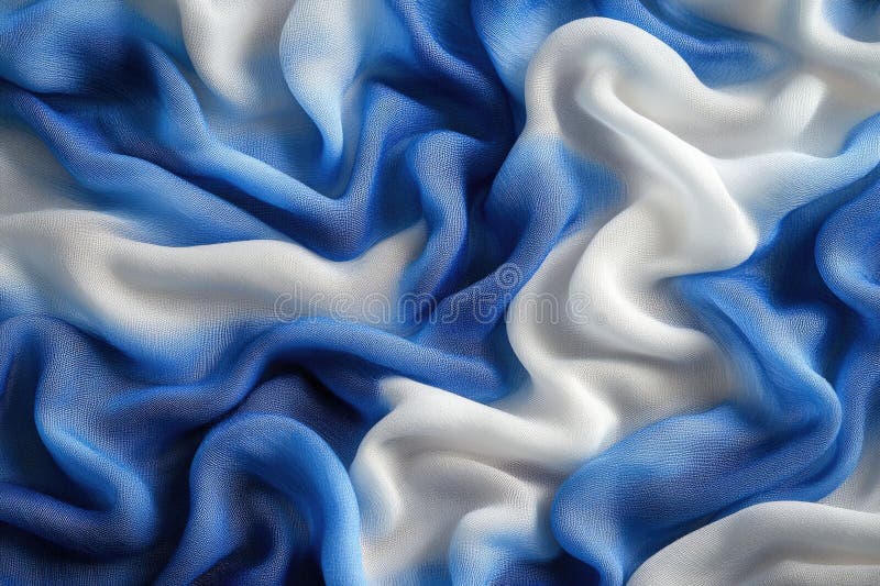 A Detailed Shot of Blue and White Fabric Texture Stock Image - Image of ...