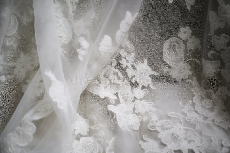 Detailed Shot of a Bridal Veils Lace Stock Photo - Image of bridal ...