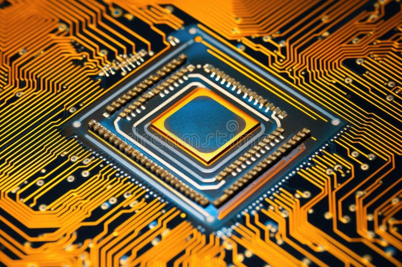 Detailed Shot of a Computer Chip for Color Processing Stock Photo ...
