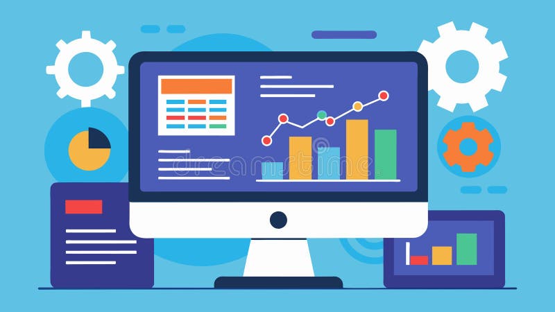 A Detailed Shot of a Computer Screen Displaying Graphs and Data ...