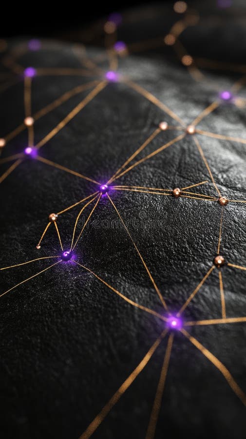 A Detailed Shot of a Contemporary Circuit Board Featuring Illuminated ...