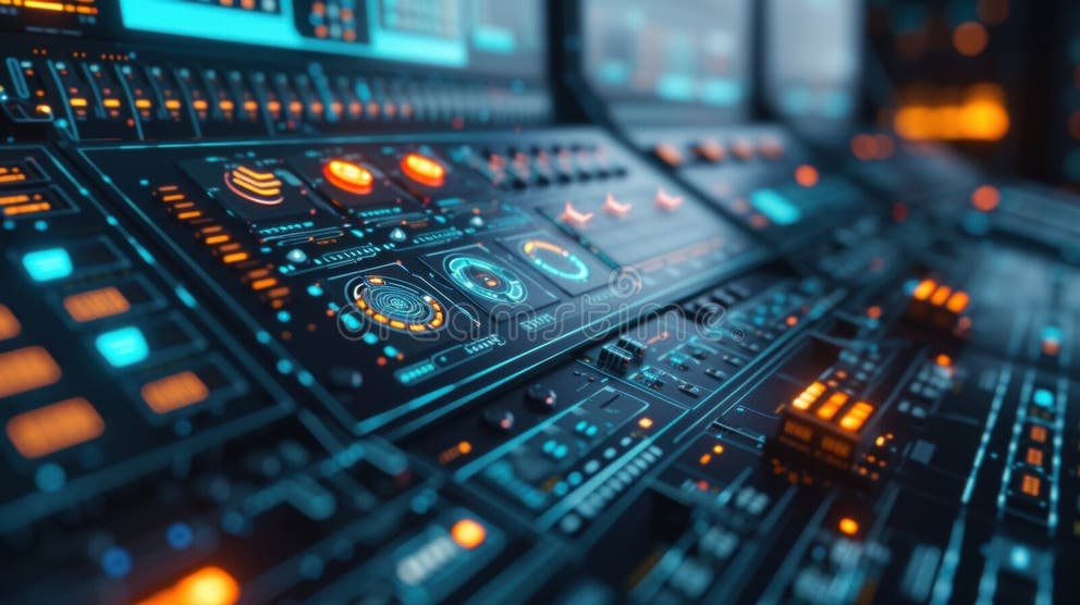A Detailed Shot of a Control Panel Displaying Complex Algorithms and ...
