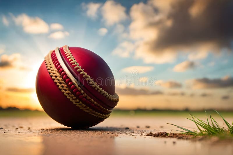 A Detailed Shot of a Cricket Ball Hitting the Stumps and Dislodging the ...