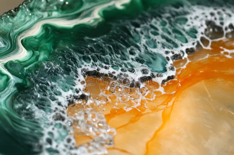 A Detailed Shot of an Epoxy Resin Project in the Curing Process Stock ...