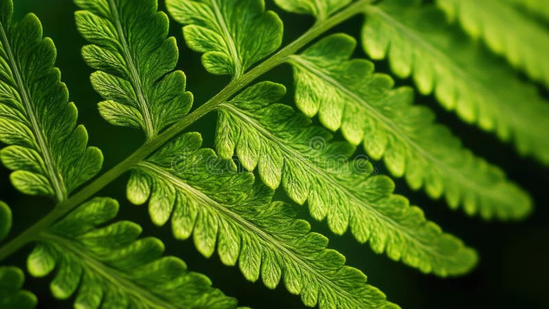 A Detailed Shot of a Fern Leaf with Intricate Patterns and Texture ...