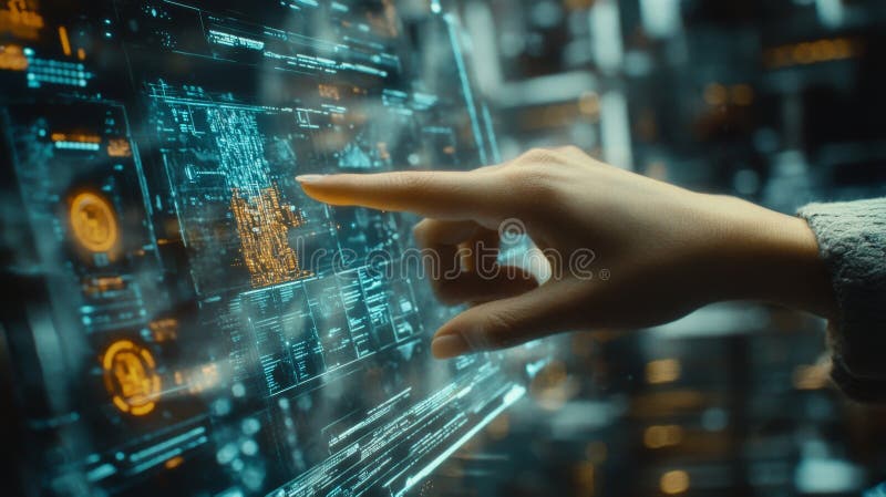 A Detailed Shot of a Finger Pressing a Digital Button, Leaving Room for ...