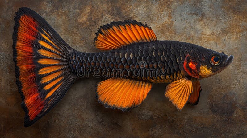 A Detailed Shot of a Fish Tail Showcasing Its Complex Scales and Fin ...