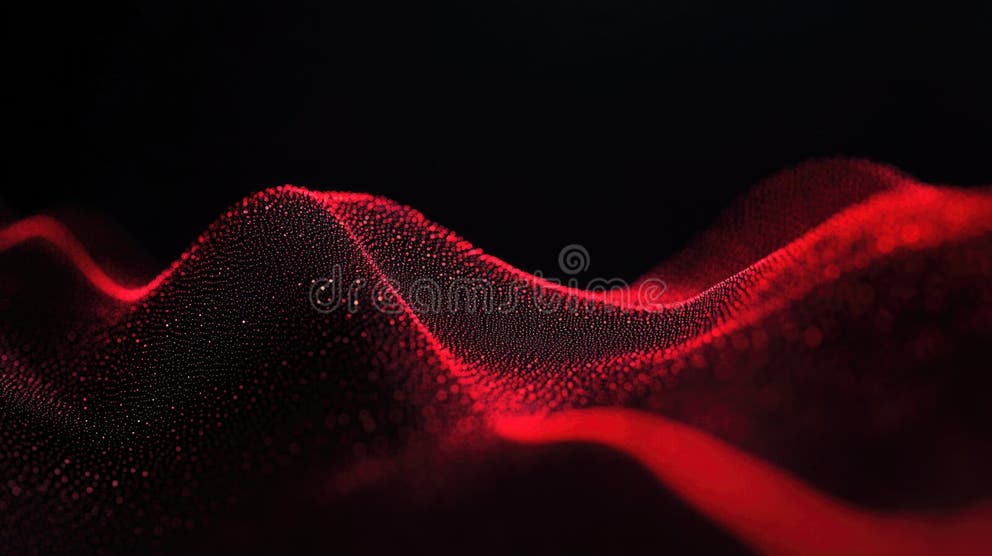 Close-up of red light wave stock photo. Image of design - 378385368