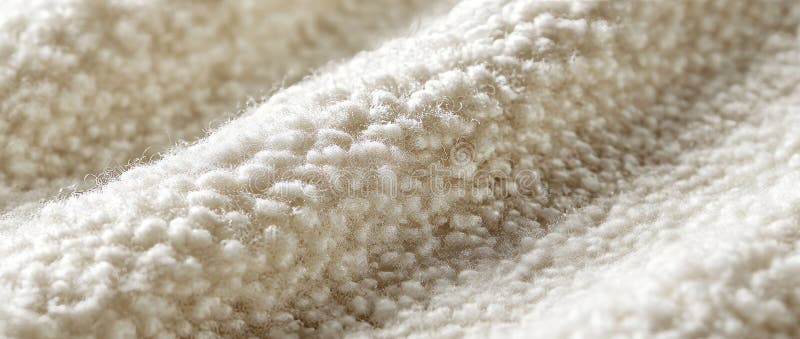 Detailed Shot of Fluffy, Woolen Textures Illuminated by Soft, Natural ...