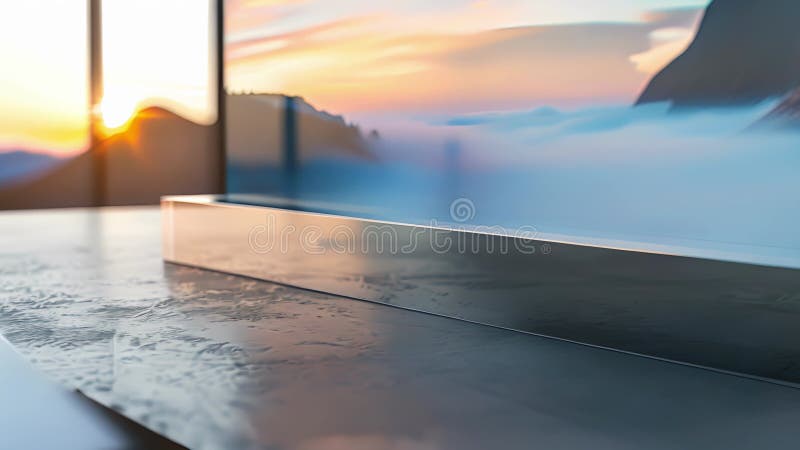 A Detailed Shot of the Frames Thin Borderless Design Emphasizing the ...